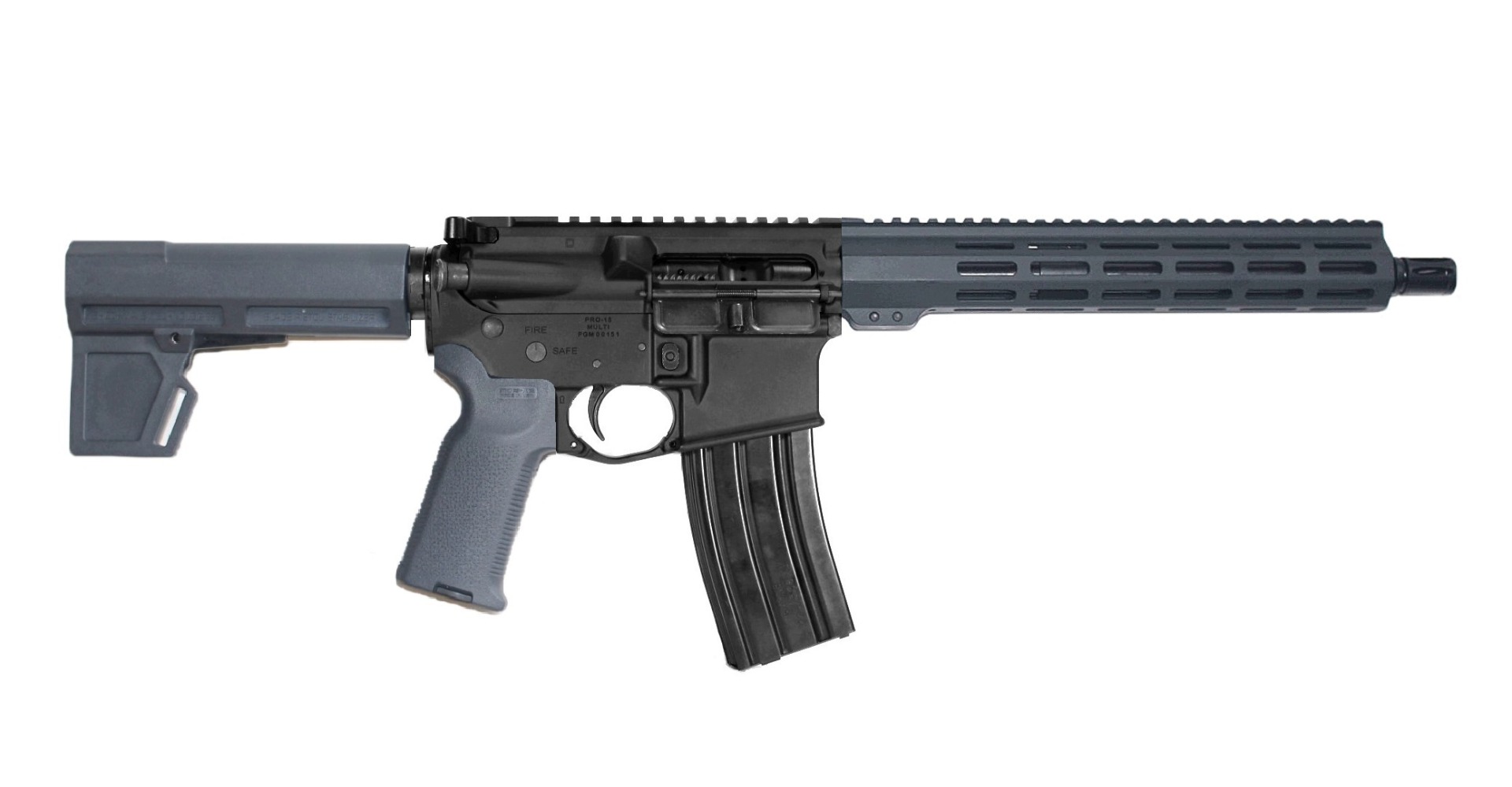 TWO TONE - BLK/GRAY - 300 BLACKOUT - AR-15 PISTOLS - FIREARMS